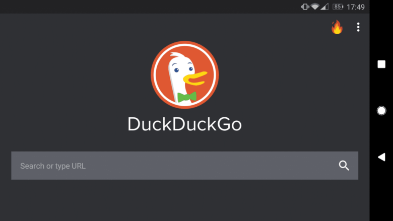 DuckDuckGo at work on a desktop browser