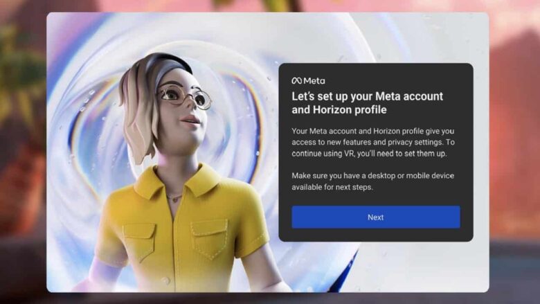 The Meta account arrives, to access virtual reality