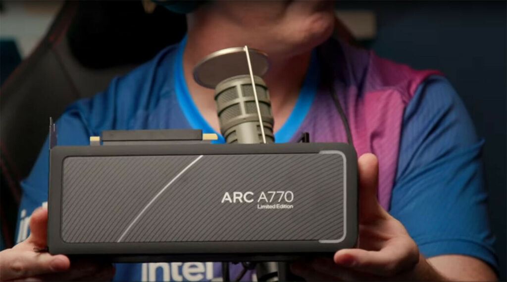 Intel shows the new Arc A770 graphics card