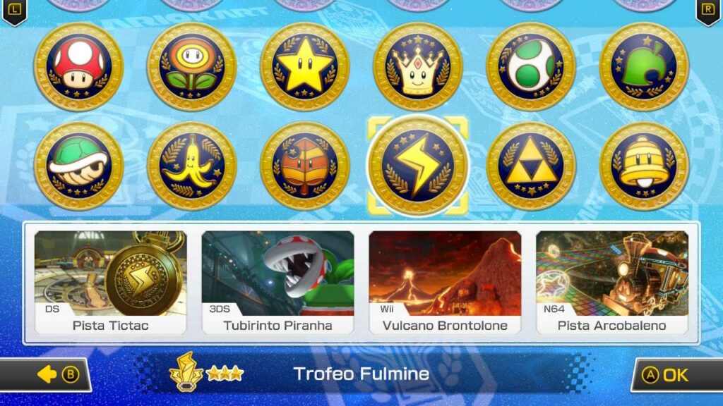 Mario Kart 8 Deluxe: track and track guide (part 8, Lightning Trophy)