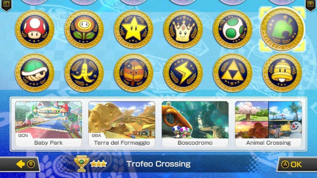 Mario Kart 8 Deluxe: track and track guide (part 11, Crossing Trophy)