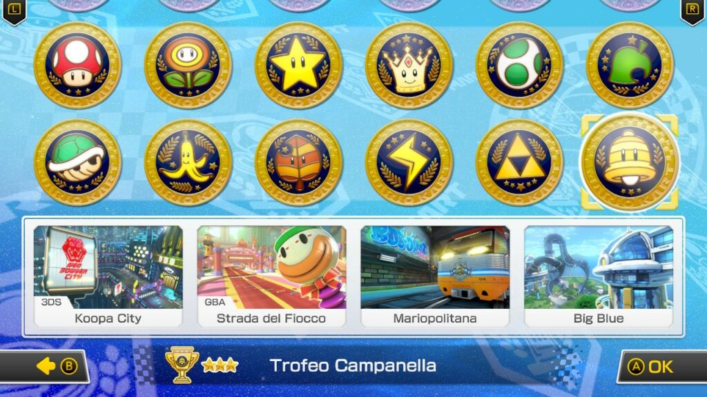 Mario Kart 8 Deluxe: track and track guide (part 12, Campanella Trophy)