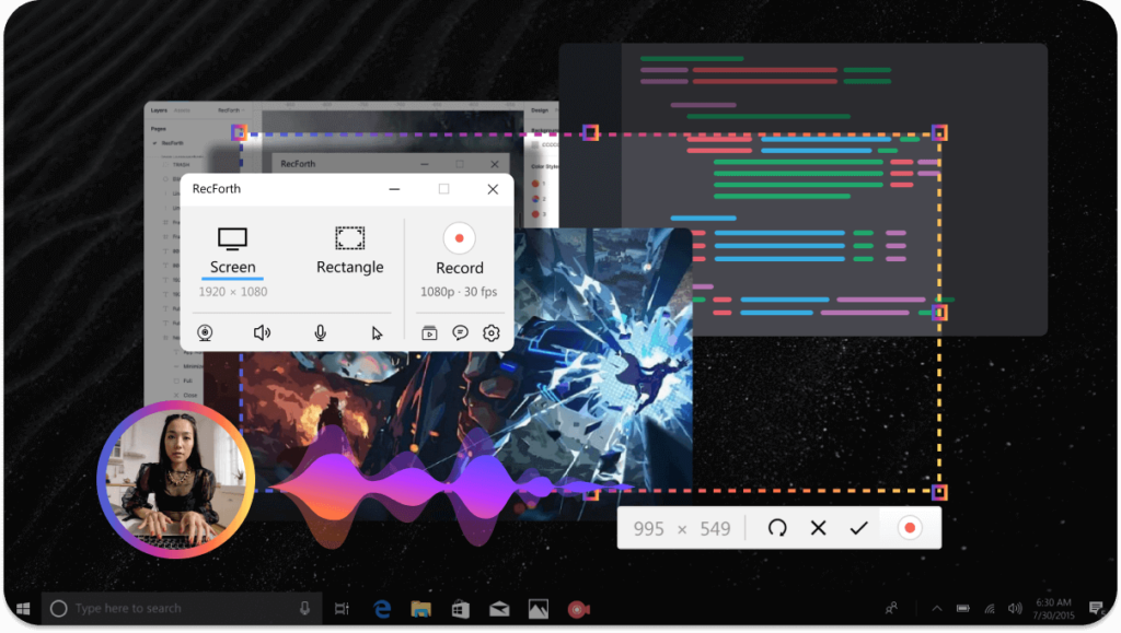 How to record screen in Windows with sound
