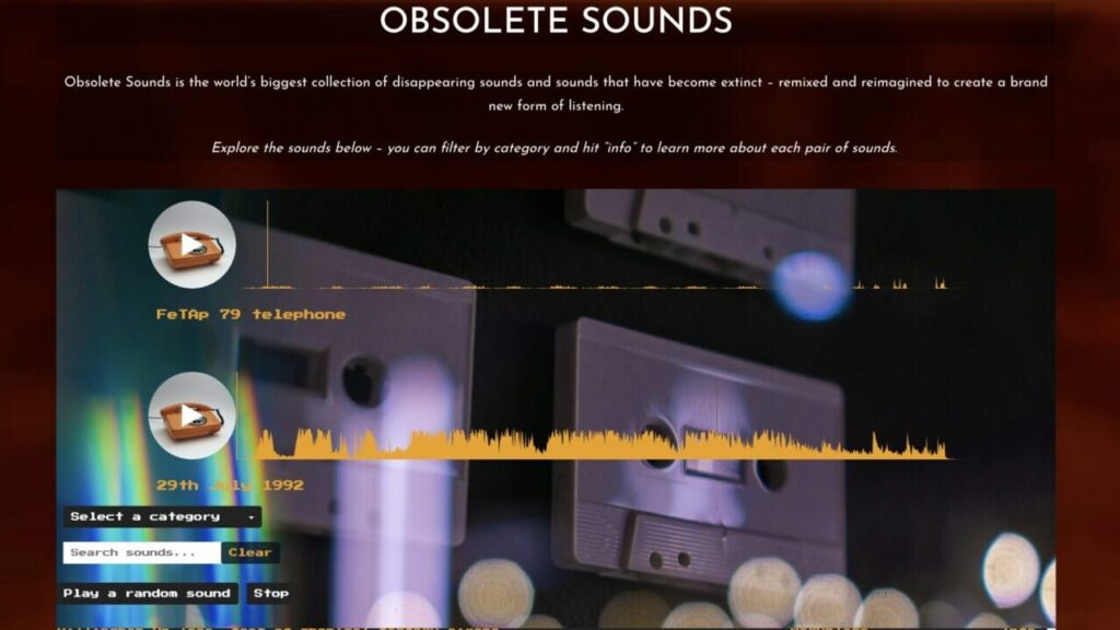 Obsolete Sounds: A website that collects disappeared sounds