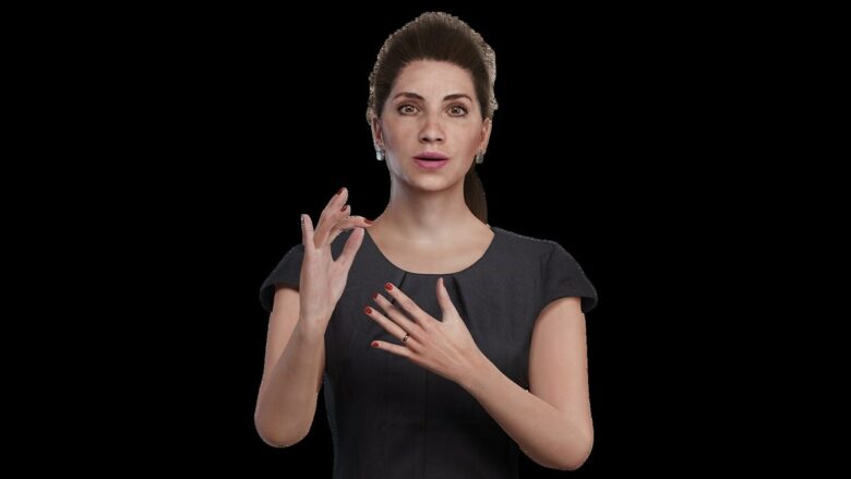 An avatar capable of communicating with sign language (LIS)